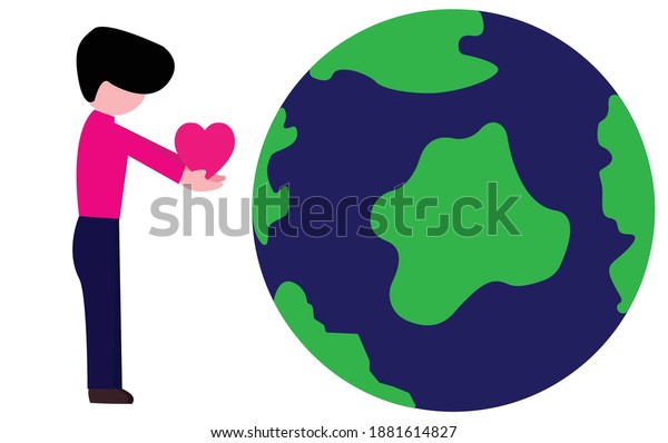 Concept Icon Love World People Give Stock Vector (Royalty Free ...
