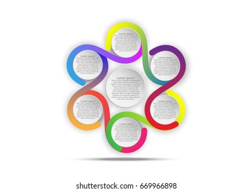 Concept Idea Circle Shape Infographic Template: vector de stock (libre ...