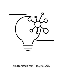 Concept Idea Innovation Creativity Outline Thin Stock Vector (Royalty ...