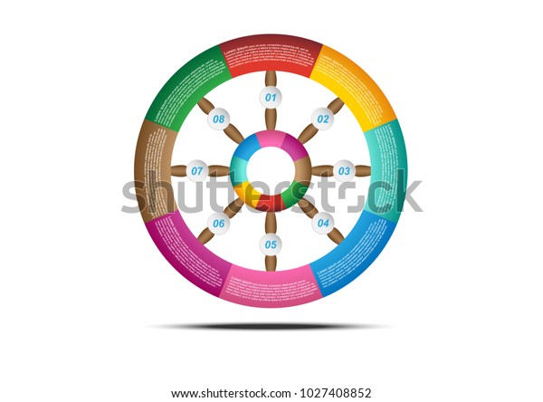 Concept Idea Wheel Circle Infographic Template Stock Vector (Royalty ...