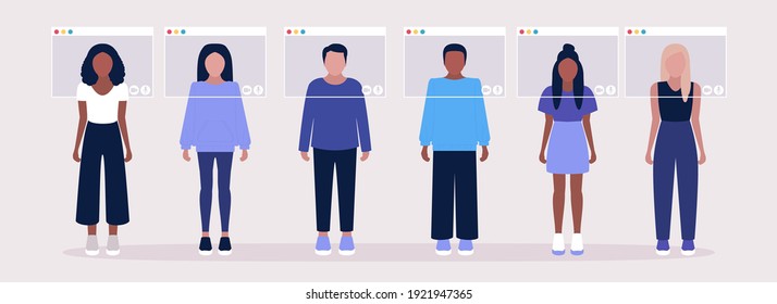 Concept Illustration Internet Technology Virtual Window Stock Vector ...