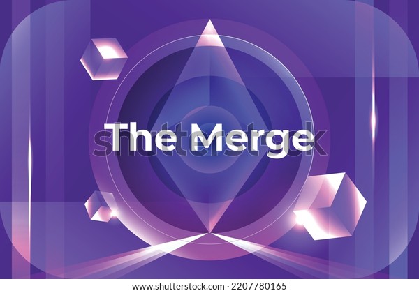 Concept Illustration Merge Web3 Blockchain Token Stock Vector (Royalty ...