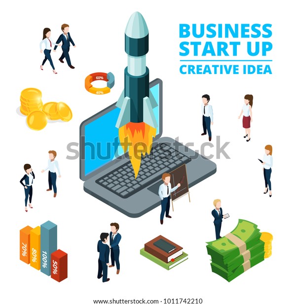 Concept Illustration Starting Business Startup Visualization Stock ...