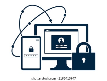 Concept Illustration Twofactor Authentication Twostep Authentication ...