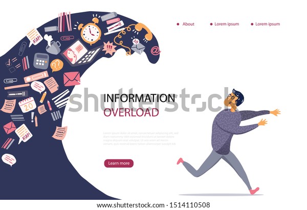 Concept Information Overload Digital Hygiene Stress Stock Vector ... Concept Information Overload Digital Hygiene Stress Stock Vector ...