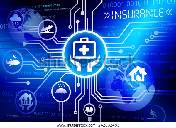Concept Insurance Cloud Computing Format Vector Stock Vector Royalty