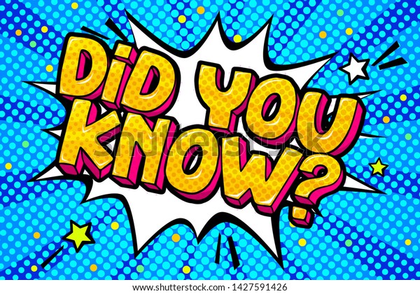 Concept Interesting Fact Text Did You Stock Vector (Royalty Free ...