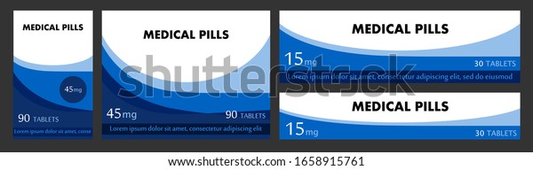 Concept Label Pack Medicinal Tablets Design Stock Vector (Royalty Free ...