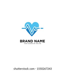 Concept Logo Design Heart Rate Vector Stock Vector (Royalty Free ...