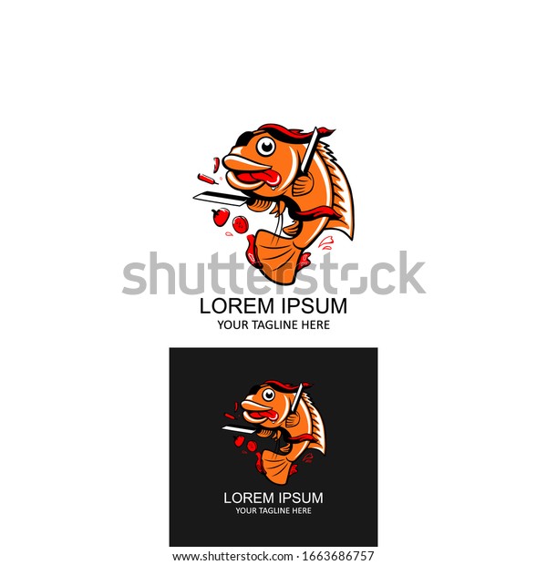 Concept Logos Fish Character Symbols Pirates Stock Vector (Royalty Free ...