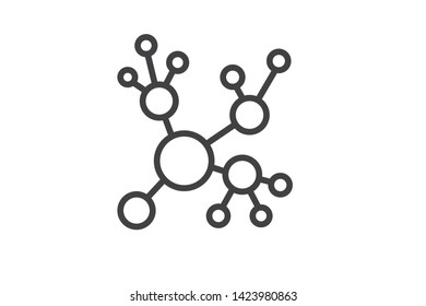 Concept Map Diagram Network Icon Simple Stock Vector (Royalty Free ...