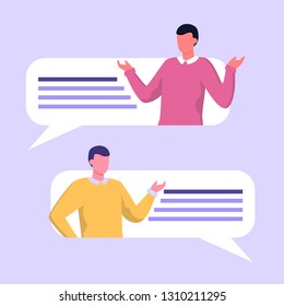 Concept Mobile Chat Conversation People Via Stock Vector (Royalty Free ...