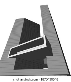 Concept Modern Commercial Building Vector 3d Stock Vector (Royalty Free ...