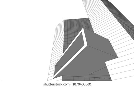 Concept Modern Commercial Building Vector 3d Stock Vector (Royalty Free ...
