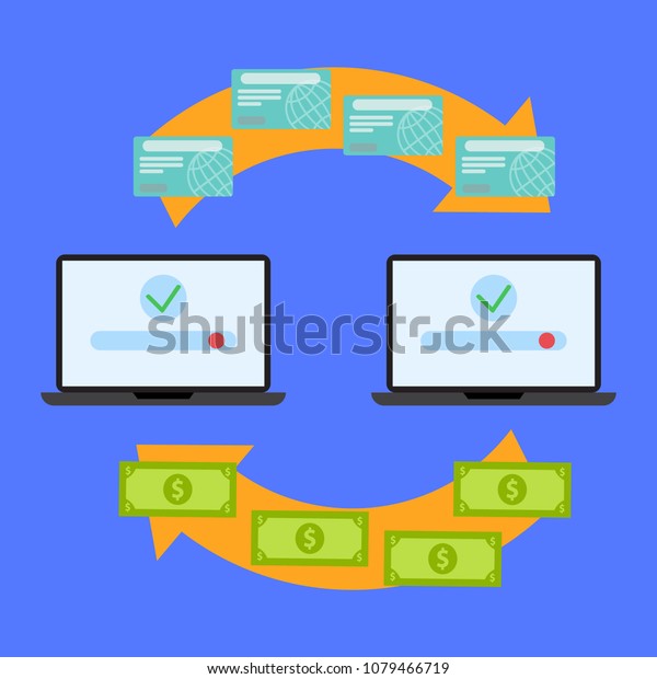 Concept Money Circulation Vector Illustration Stock Vector (Royalty ...