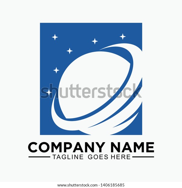 Concept Planet Logo Space Companies Aviation Stock Vector (Royalty Free ...
