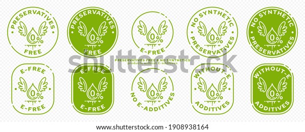 Concept Product Packaging Labeling No Preservatives Stock Vector ...