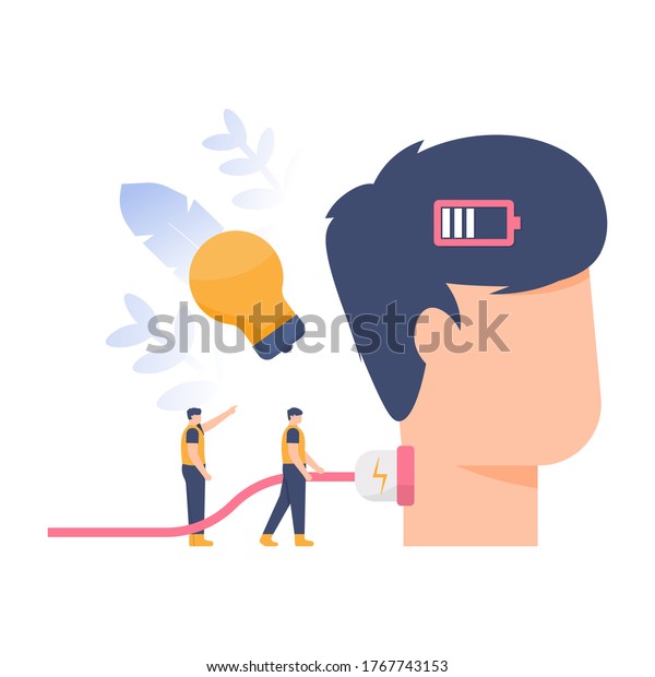 Concept Refreshment Recharge Need Energy Illustration Stock Vector ...