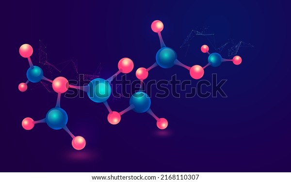 Concept Science Technology Biochemistry Graphic Molecule Stock Vector ...