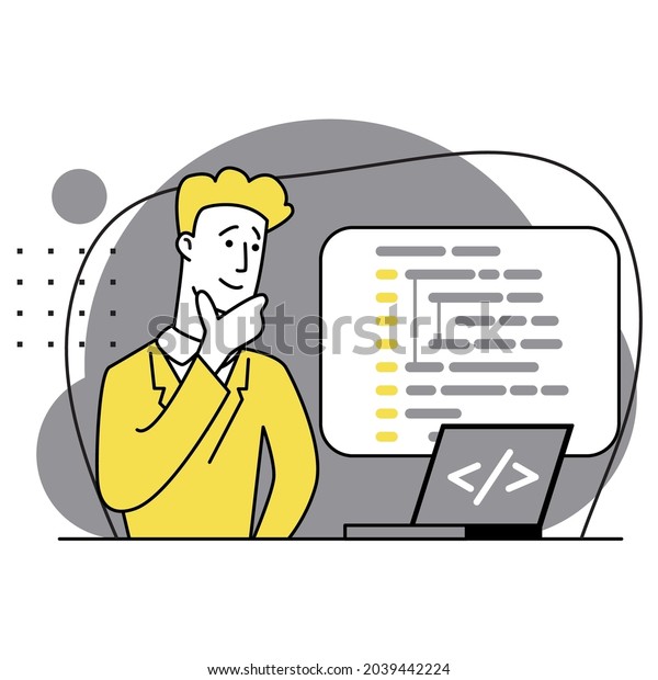 Concept Script Coding Programming Programming Language Stock Vector