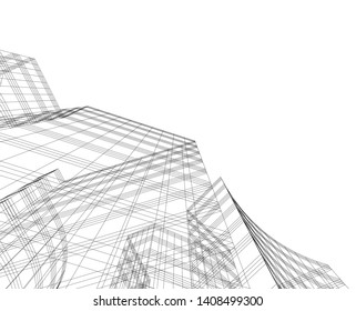 Concept Skyscraper Buildings Architecture Vector Illustration Stock ...