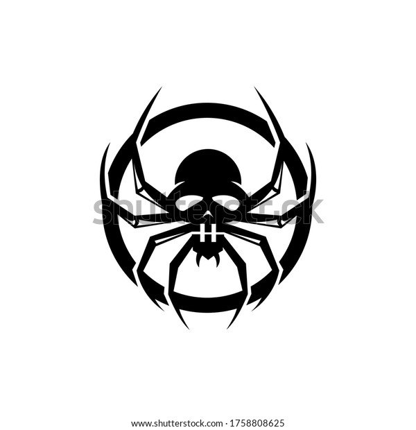 Concept Spider Skull Logo Design Stock Vector (Royalty Free) 1758808625 ...