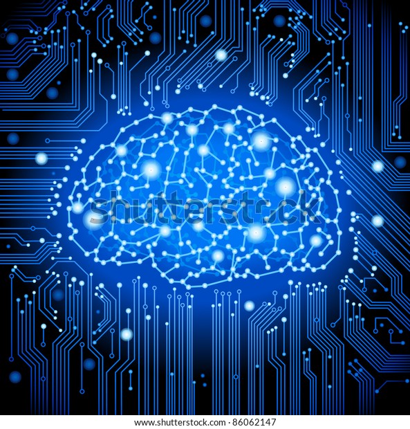 Concept Thinking Human Visualization Process Thinking Stock Vector ...