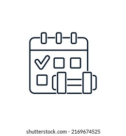 Concept Timetable Training Calendar Vector Icon Stock Vector (Royalty ...