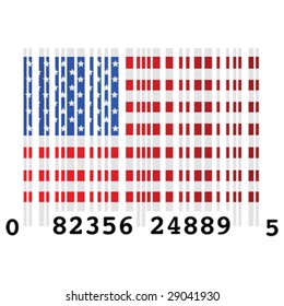 Concept Vector Illustration Barcode Flag United: เวกเตอร์สต็อก (ปลอดค่า ...