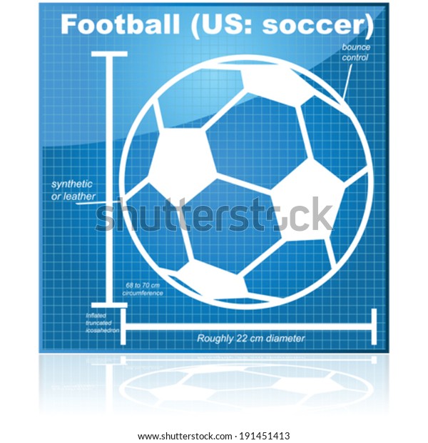 Concept Vector Illustration Showing Blueprint Soccer Stock Vector ...