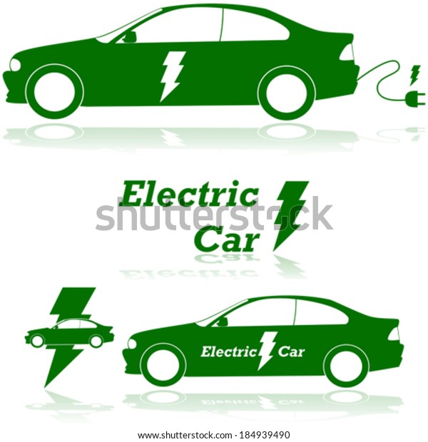 Concept Vector Illustration Showing Electric Car Stock Vector (Royalty ...