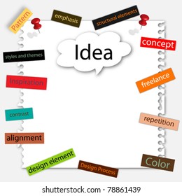 Concept Word Design On Note Paper Stock Vector (Royalty Free) 78861439 ...