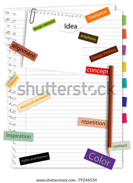 Concept Word Design On Note Paper Stock Vector (Royalty Free) 79246534