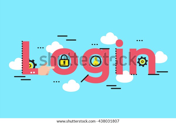 Concepts Words Design Login Form Illustration Stock Vector (Royalty ...