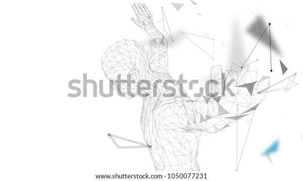 Conceptual Abstract Man Getting Ready Jump Stock Vector (Royalty Free ...