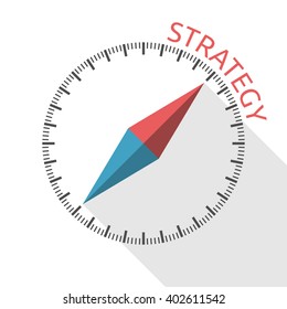 Conceptual Compass Showing Direction Strategy Word Stock Vector ...