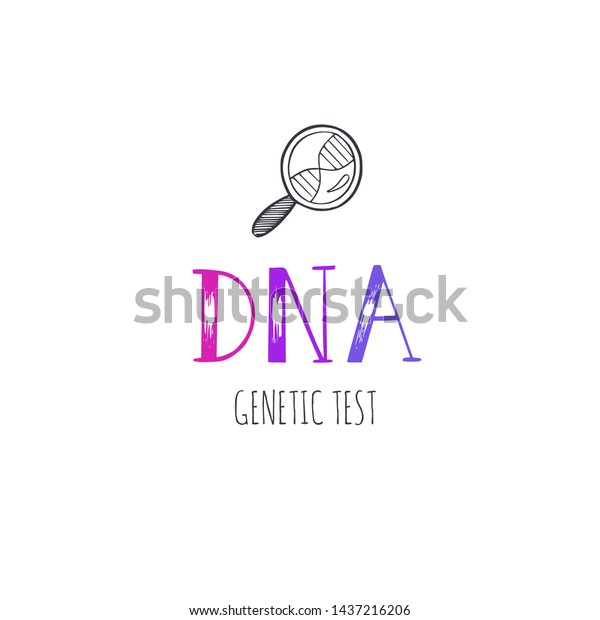 Conceptual Dna Lettering Vector Hand Drawn Stock Vector (Royalty Free ...