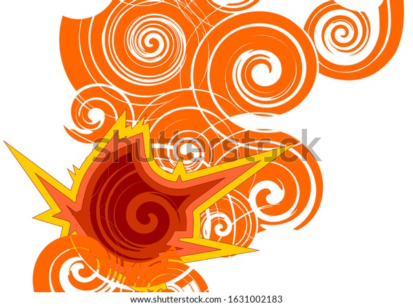 Conceptual Graphic Image Explosion Smoke Isolated Stock Vector (Royalty ...