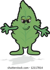 Conceptual Illustration Happy Leaf Stock Vector (Royalty Free) 12117814 ...