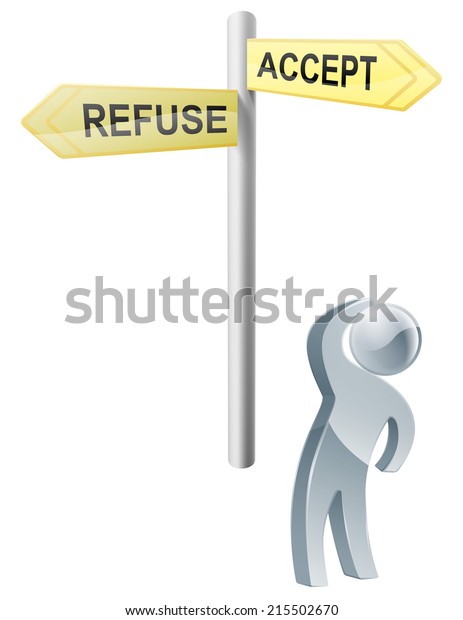 Conceptual Illustration Man Looking Road Sign Stock Vector (Royalty ...