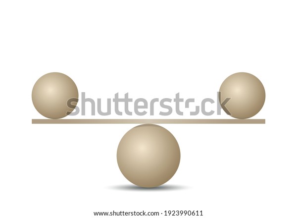 Conceptual Illustration Perfect Balance Between Two: เวกเตอร์สต็อก ...