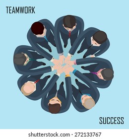 Conceptual Illustration Team Work Idea Stock Vector (Royalty Free ...