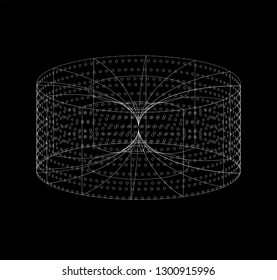 Conceptual Illustration Wormhole Time Space Deformation Stock Vector ...