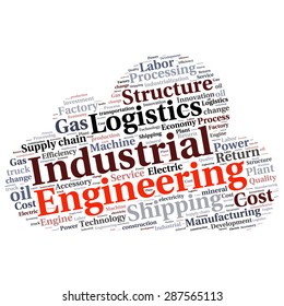 Conceptual Industrial Logistics Text Word Cloud Stock Vector (Royalty ...