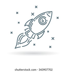 22,578 Rocket ship line icon Images, Stock Photos & Vectors | Shutterstock