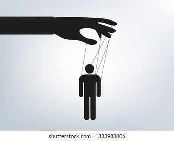 Conceptual Stick Figure Vector Manipulated Man Stock Vector (Royalty ...