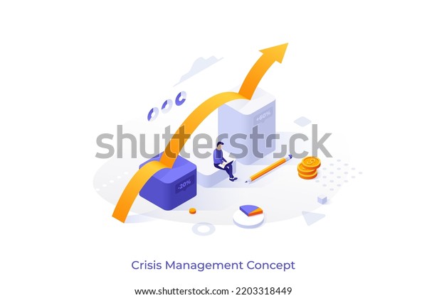 Conceptual Template Ascending Chart Person Working Stock Vector ...