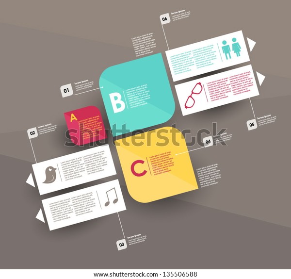 Conceptual Vector Design Template Infographics Element Stock Vector ...