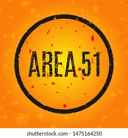 Conceptual Vector Illustration Area 51 Sign Stock Vector (Royalty Free ...