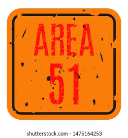 Conceptual Vector Illustration Area 51 Sign Stock Vector (Royalty Free ...